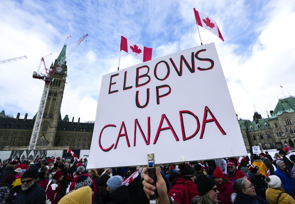 With U.S. threats of making Canada the 51st state, hundreds rally on Parliament Hill ...